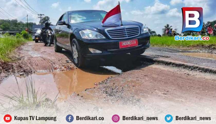 Berdikari - 17 Ruas Jalan Rusak di Lampung Diperbaiki Pakai APBN Sebesar Rp 814 Miliar