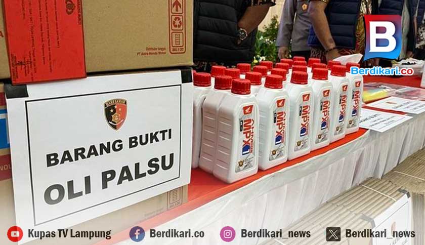 Berdikari - 7.200 Botol Oli AHM dan Federal Palsu Beredar di Lampung