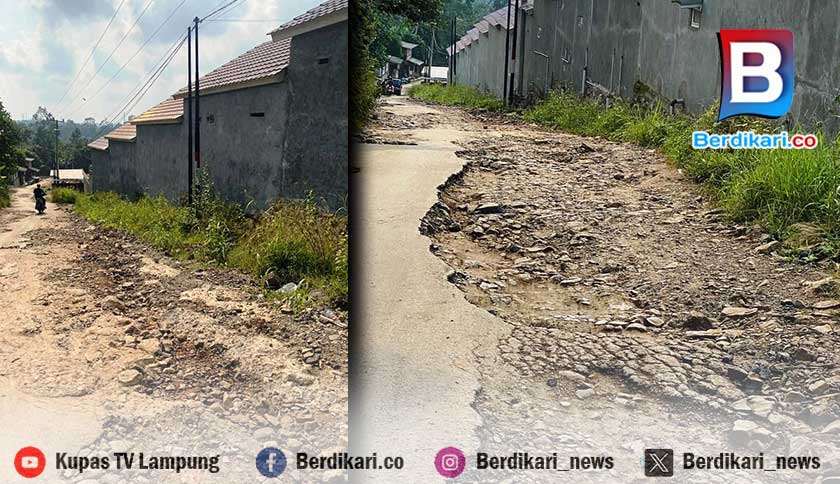 Berdikari - Warga Was-was Kondisi Jalan Rusak di Bandar Lampung